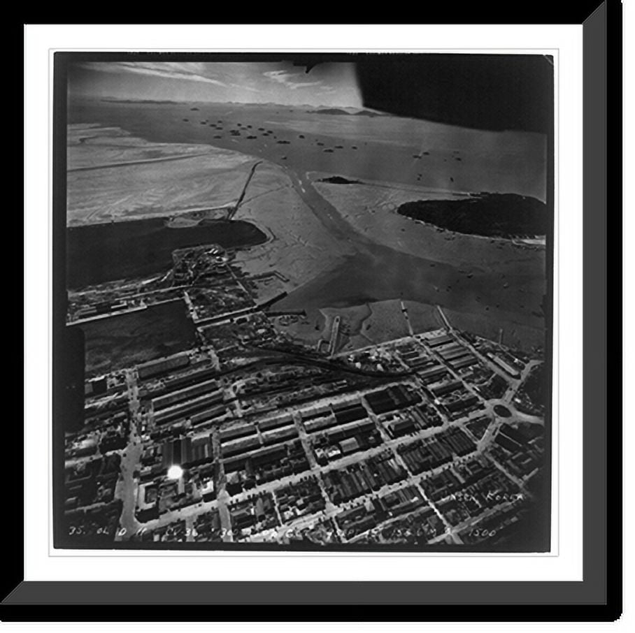 Historic Framed Print, [Aerial views of Jinsen, Korea], 17-7/8" x 21-7/ ...