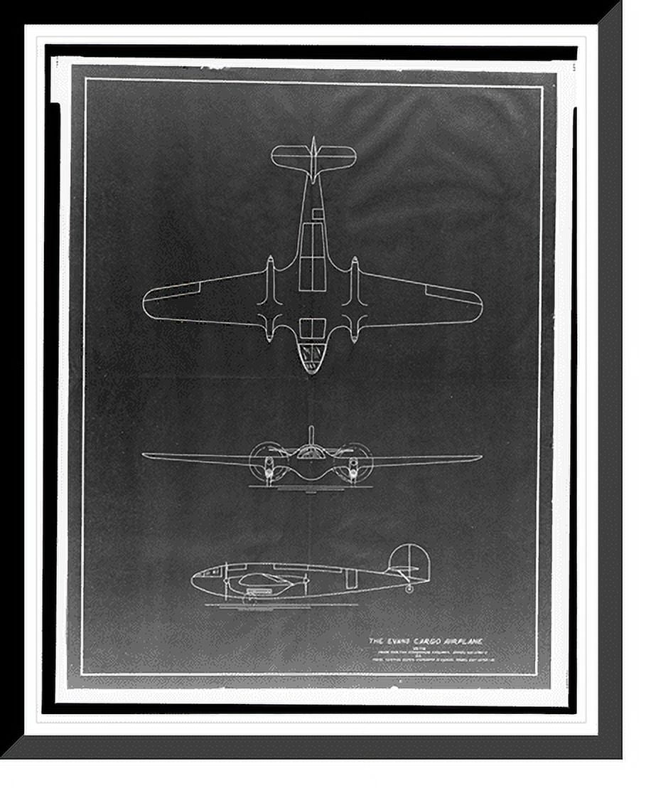 Historic Framed Print, [Airplane (Evans Cargo Airplane"). Cargo ...