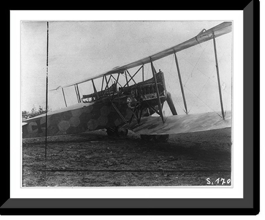 Historic Framed Print, [Airplane and blower made by the Otto Schwade ...