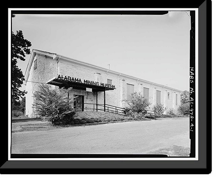 Historic Framed Print, Alabama Mining Museum, Dora School, Gymnasium, Between U.S. 78 ...