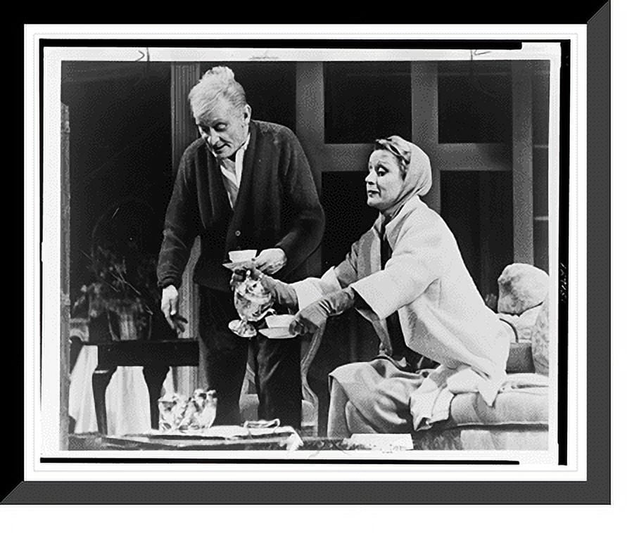 Historic Framed Print, Alan Webb and Margaret Leighton in a scene from Enid Bagnold's The ...