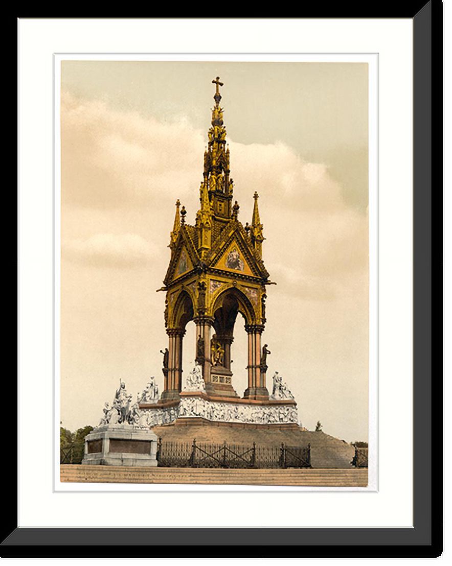 Historic Framed Print, Albert Monument London England, 17-7/8" x 21-7/8" - Walmart.com