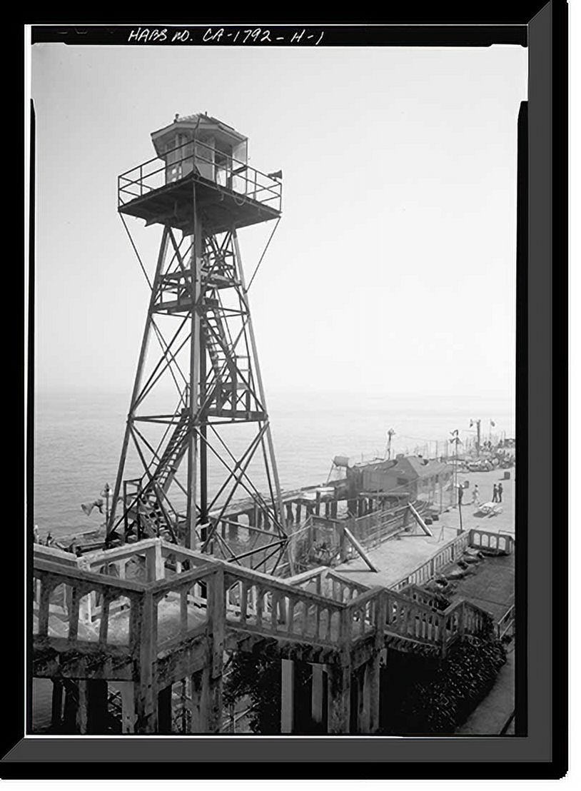 Historic Framed Print, Alcatraz, Guard Tower, Alcatraz Island, San ...