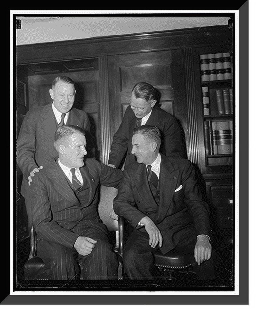 Historic Framed Print, Alex Barry and James Mott, seated. Ben S. Fisher ...