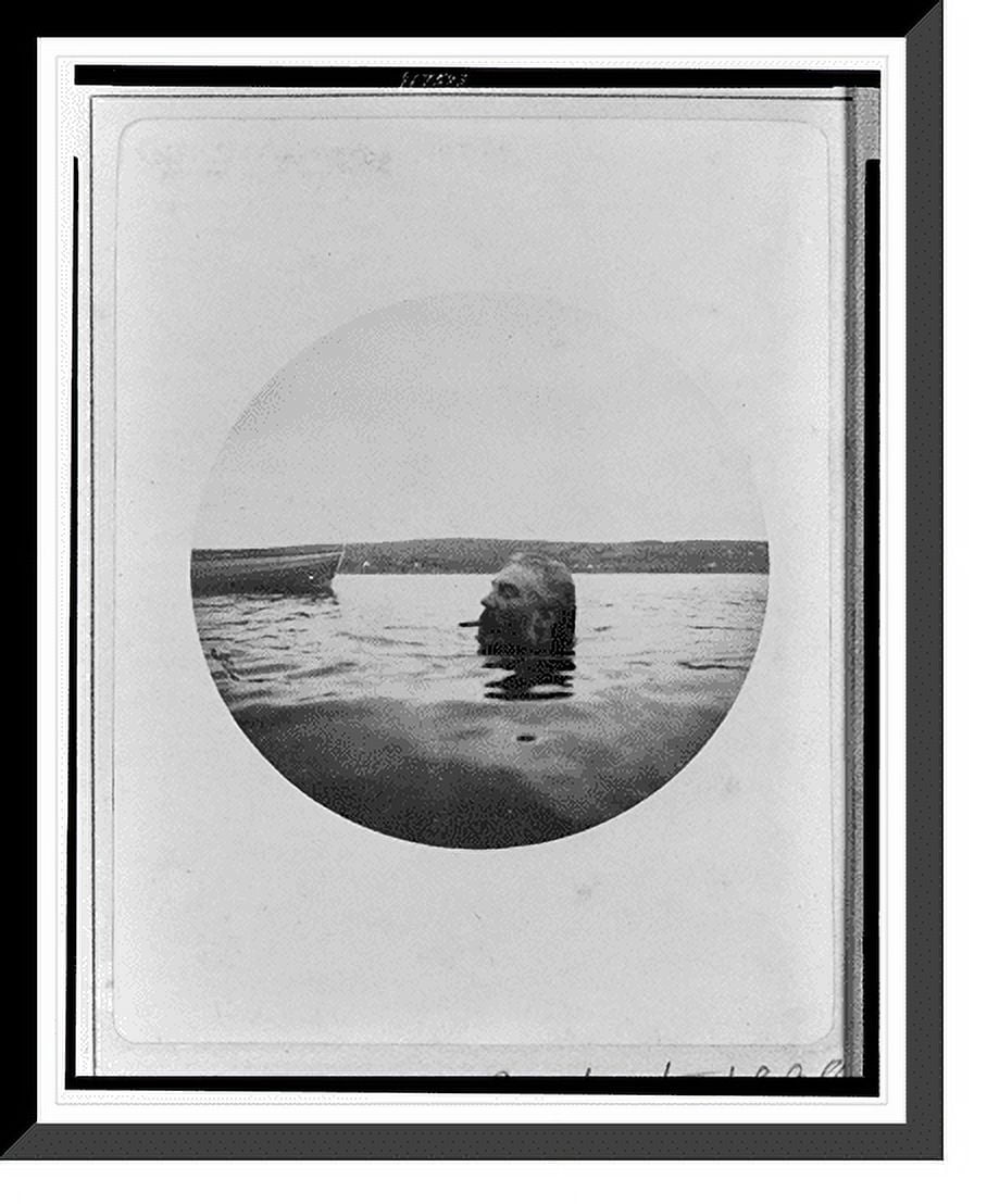 Historic Framed Print, [Alexander Graham Bell swimming, his head above ... Historic Framed Print, [Alexander Graham Bell swimming, his head above ...