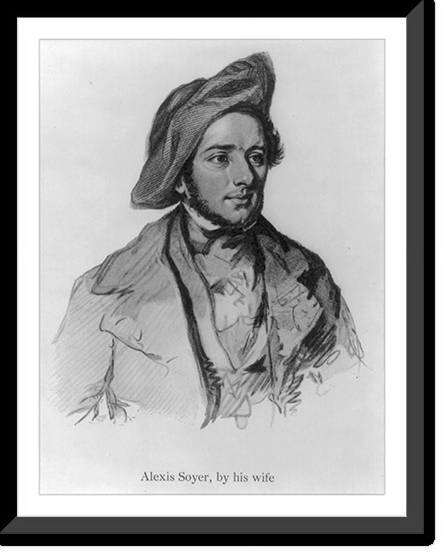 Historic Framed Print, [Alexis Benoit Soyner, 1809-1858, head and ...