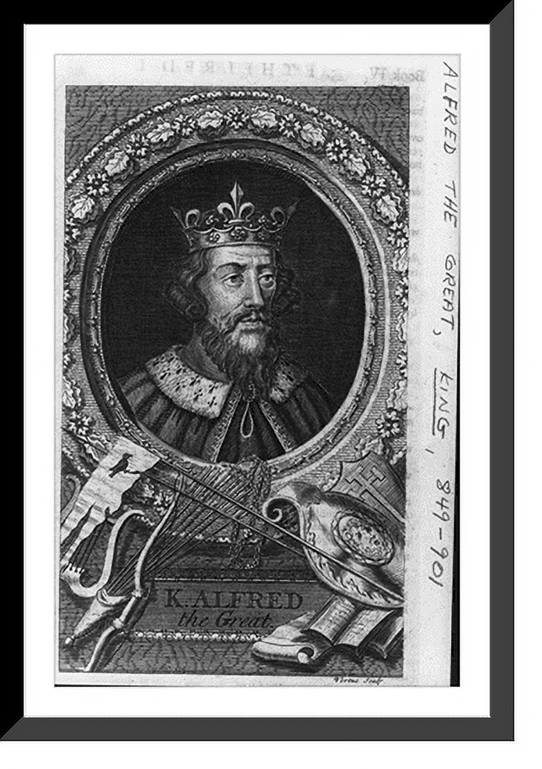 Historic Framed Print, [Alfred the Great, King, 849-901, head-and ...