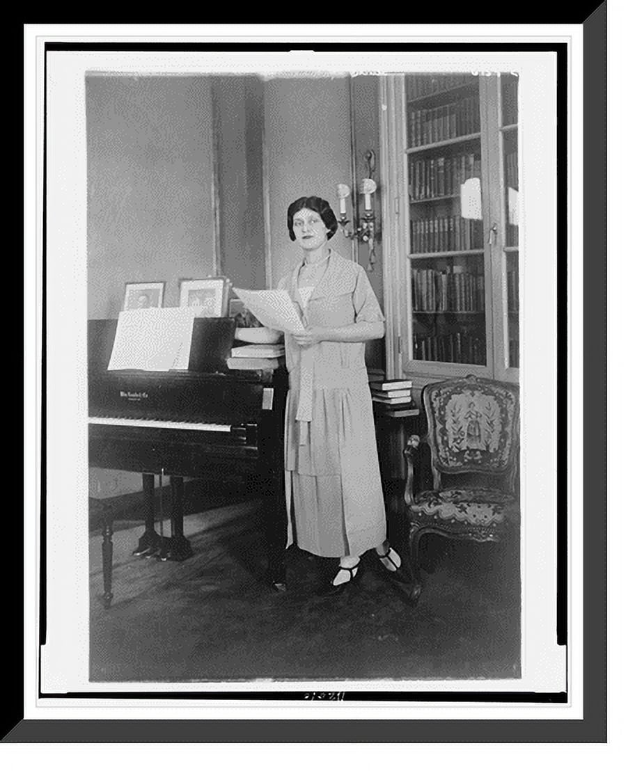 Historic Framed Print, [Alma Gluck, full-length portrait, standing by ...