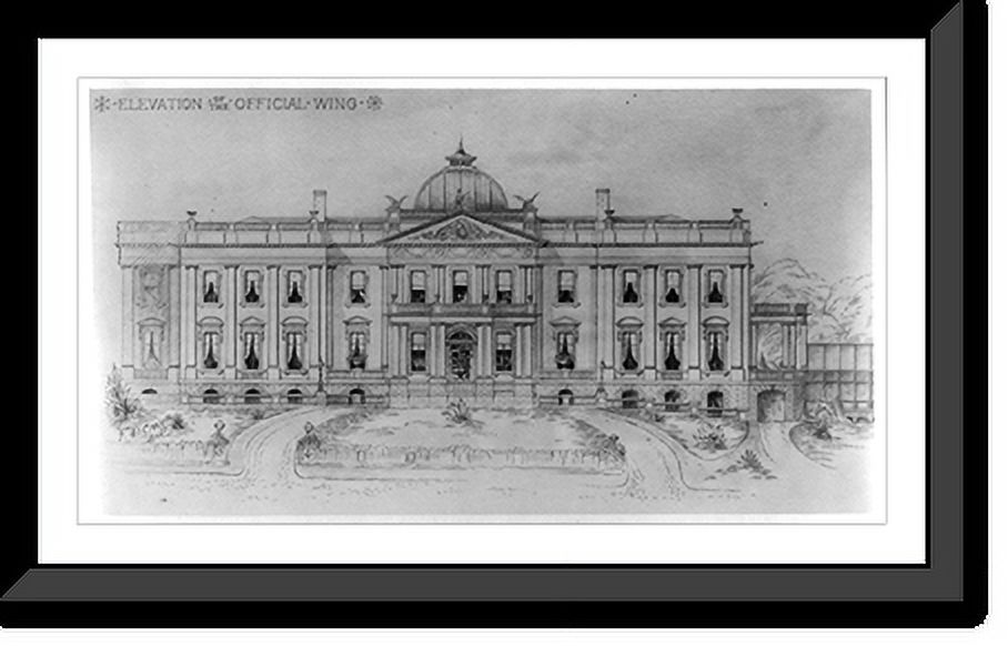 Historic Framed Print, [Alterations to the Executive Mansion, for Mrs ...