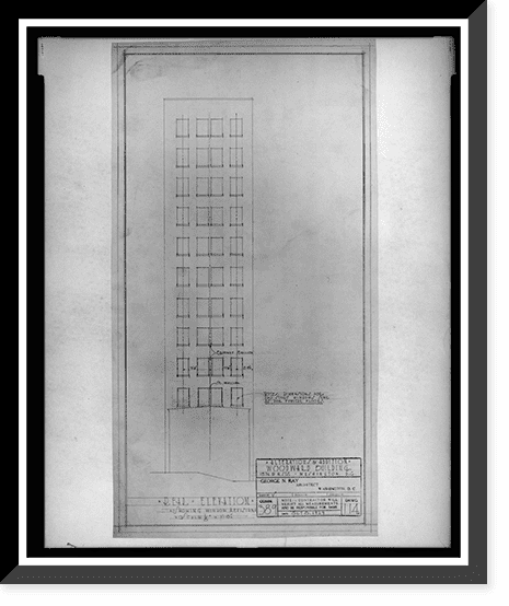 Historic Framed Print, [Alterations to an office building (Woodward ...