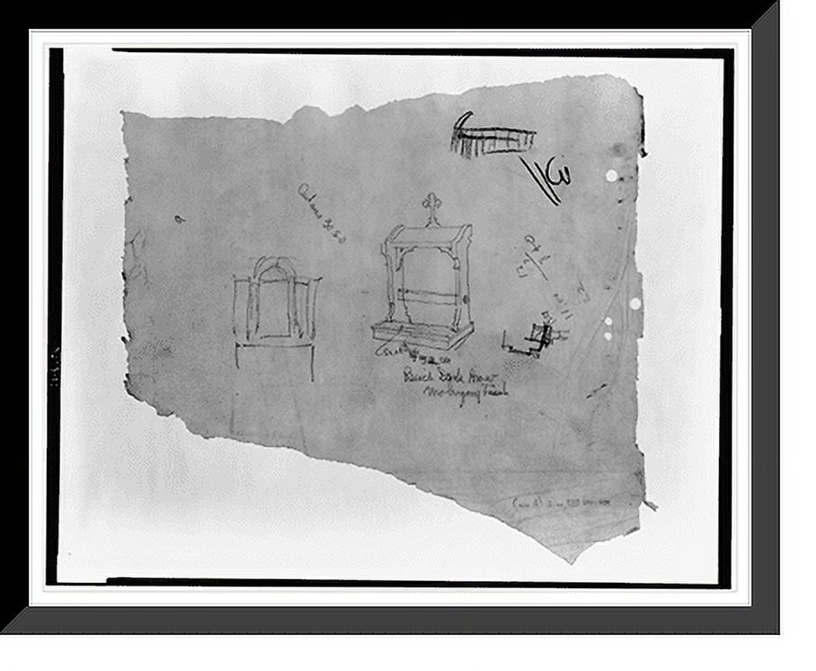 Historic Framed Print, [Alterations to a church for Phyllis Brooks ...