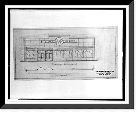 Historic Framed Print, [Alterations to a grocery store (Super A & P ...