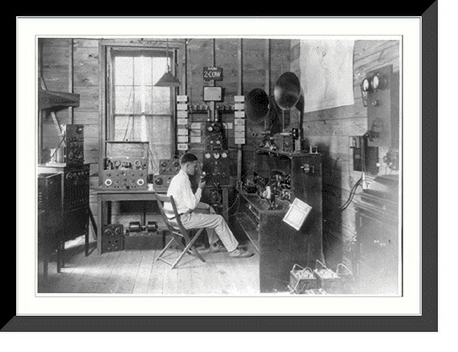 Historic Framed Print, Amateur radio shack" at Camp Wallkill, New Paltz ...