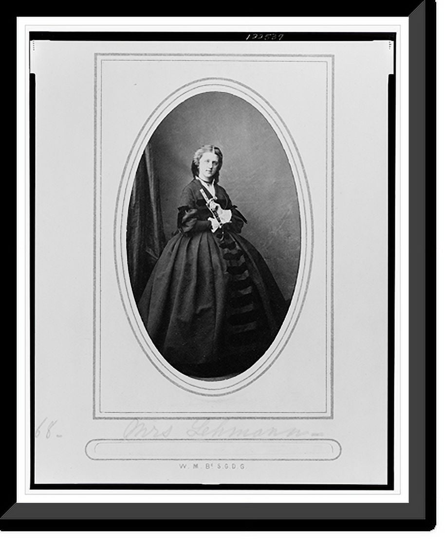 Historic Framed Print, [Amelia Lehmann, full-length portrait, standing ...