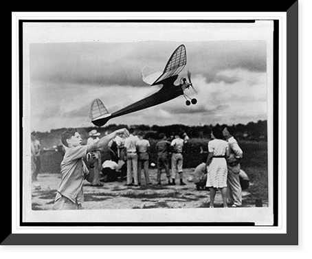 Historic Framed Print, America's youth builds and flies model planes on ...