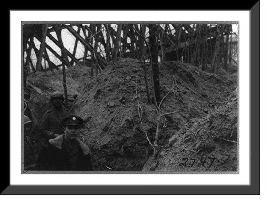 Historic Framed Print, American Red Cross men in Italian trenches ...