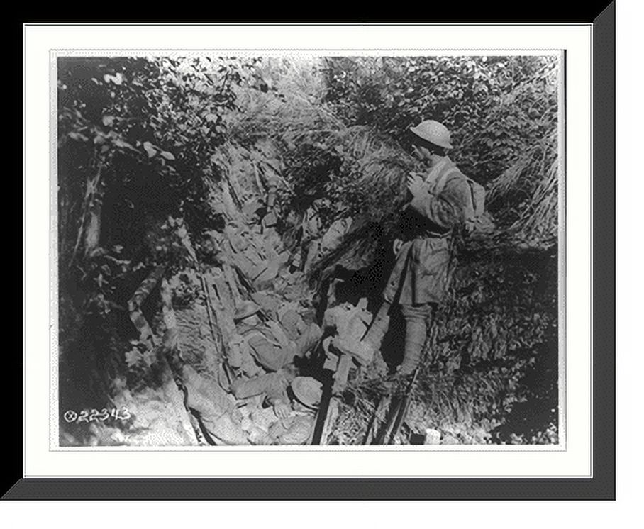 Historic Framed Print, [American soldiers in trenches, France, 1918 ...