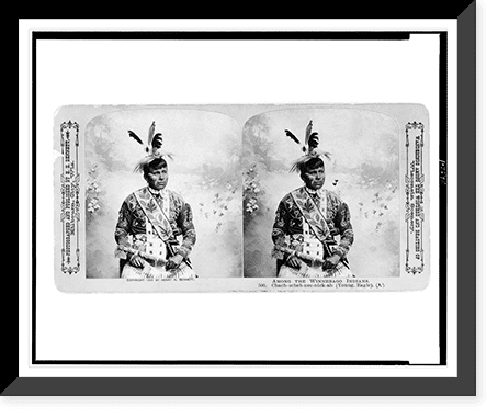 Historic Framed Print, Among the Winnebago Indians. Chach-scheb-nee ...