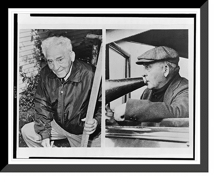 Historic Framed Print, [Amos Alonzo Stagg, football coach, in two ...