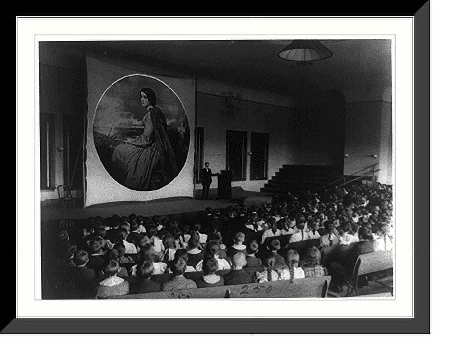 Historic Framed Print, [An Assembly in the auditorium for a lecture ...