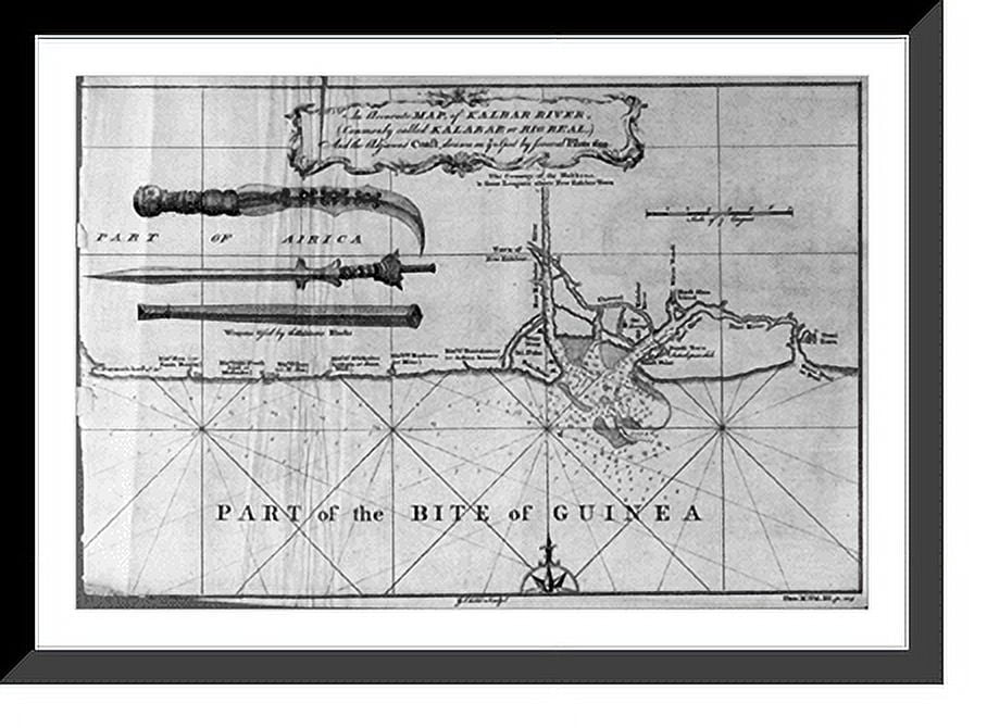 Historic Framed Print, An accurate map of Kalbar River..., 17-7/8" x 21 ...