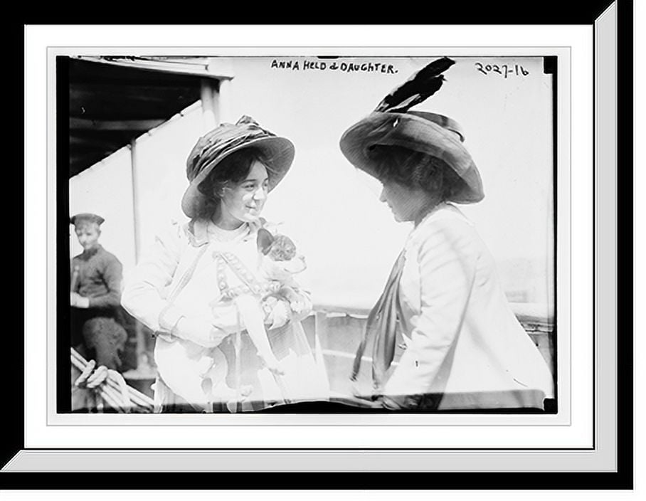 Historic Framed Print, Anna Held and daughter, 17-7/8" x 21-7/8 ...