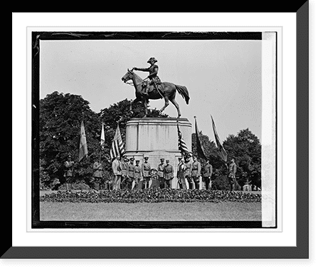 Historic Framed Print, Anniversary ceremonies at statue of Nathaniel ...
