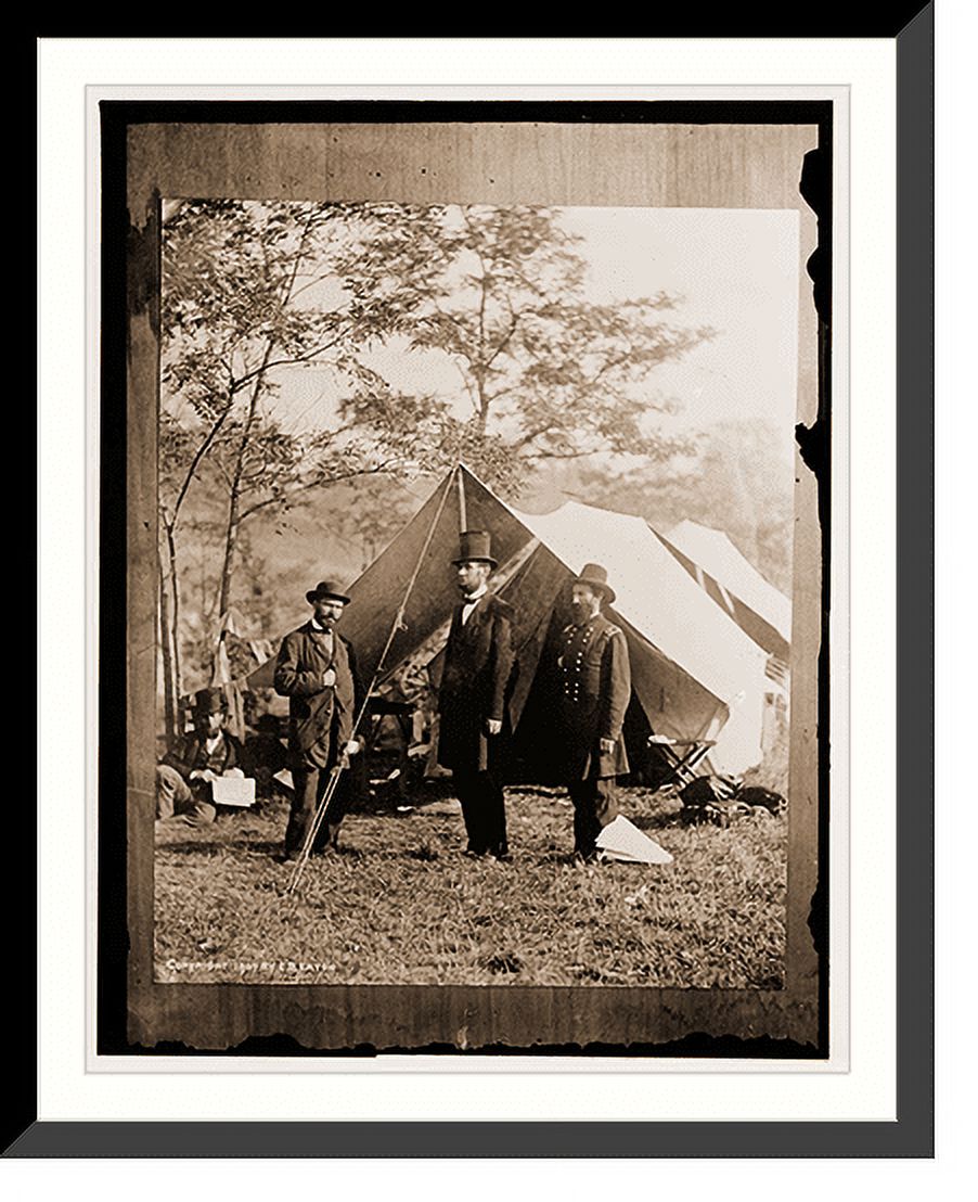 Historic Framed Print, Antietam Md. Allan Pinkerton President Lincoln ...
