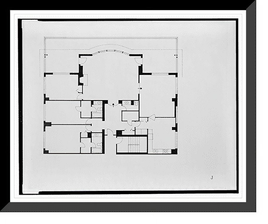 Historic Framed Print, [Apartment house (The Promenade") for Landow ...