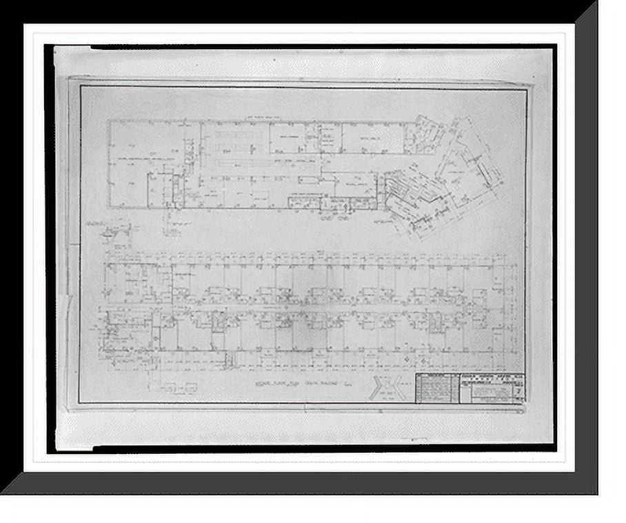 Historic Framed Print, [Apartment house (The Promenade") for Landow ...