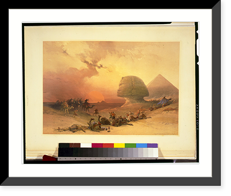 Historic Framed Print, Approach of the simoom. desert of Gizeh.David ...
