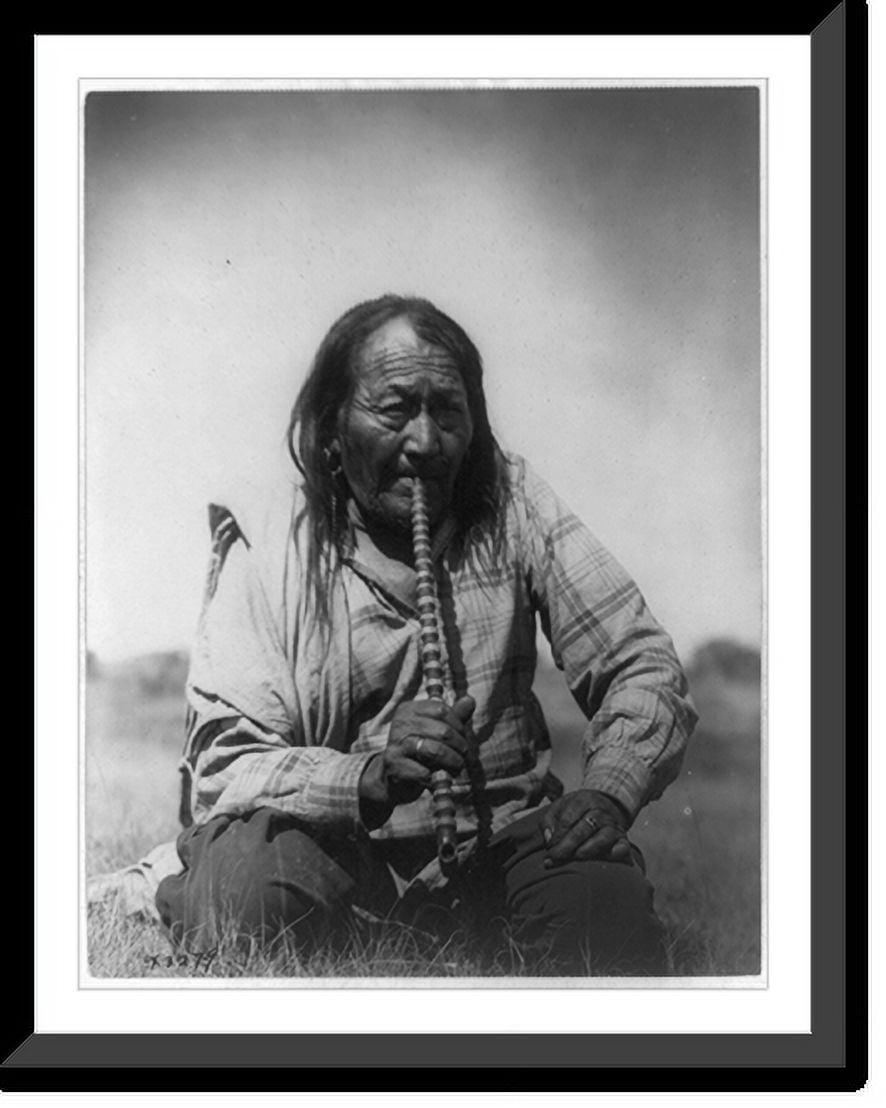 Historic Framed Print, [Arapaho Indian smoking pipe], 17-7/8" x 21-7/8 ...