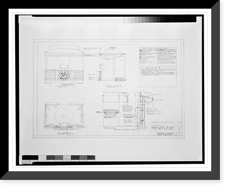 Historic Framed Print, Architectural drawing for alterations to a ...