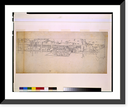 Historic Framed Print, Architectural drawing for a house for Avery ...
