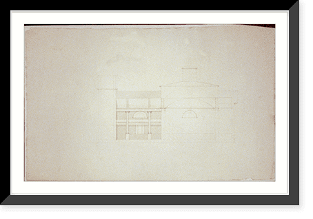 Historic Framed Print, Architectural drawing for alterations to a ...