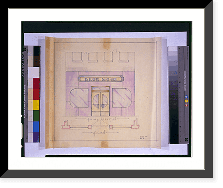 Historic Framed Print, Architectural drawing for alterations to a ...