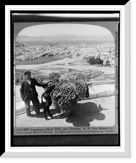 Historic Framed Print, Areopagus (Mars Hill) and Theseion N.W. form ...