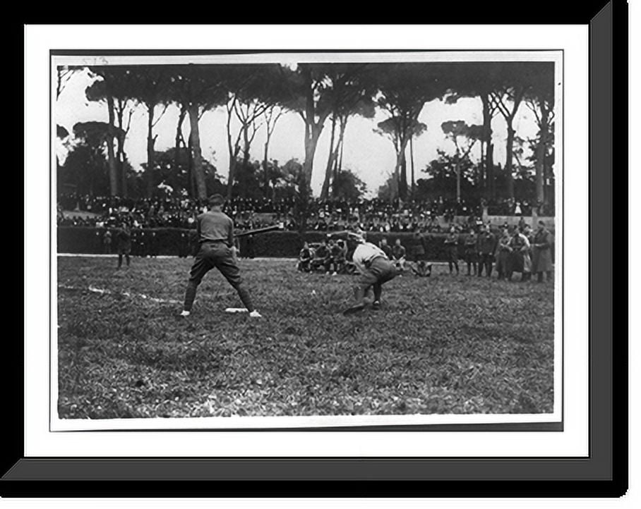 Historic Framed Print, [Army and Navy baseball game, Rome, Italy; game ...