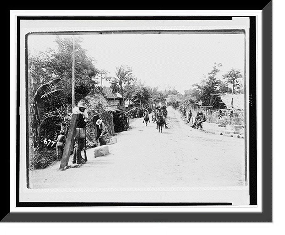 Historic Framed Print, Artillery charge on Malolos, 17-7/8" x 21-7/8 ...