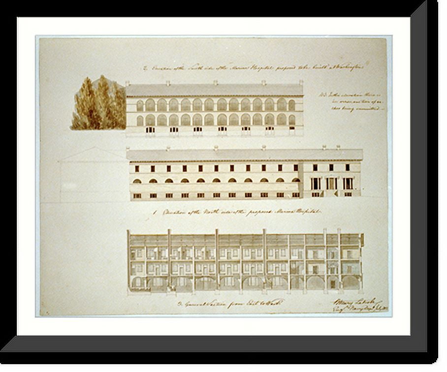 Historic Framed Print, [Asylum and hospital (Marine Asylum & Hospital ...