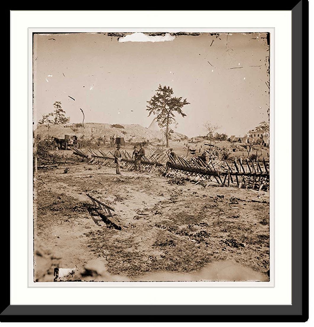 Historic Framed Print, Atlanta Georgia. Confederate fortifications ...