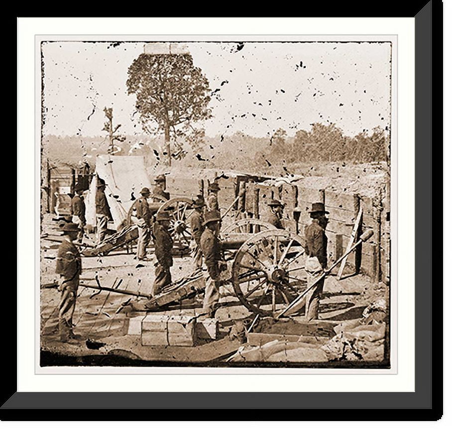 Historic Framed Print, Atlanta Georgia. Shermans men in Confederate ...
