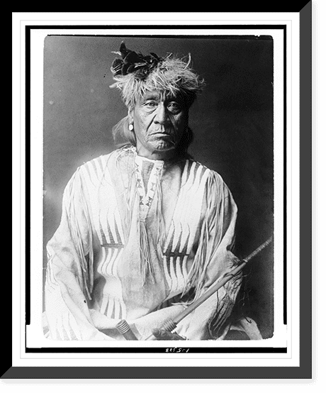 Historic Framed Print, [Atsina Indian, Red Whip, half-length portrait ...