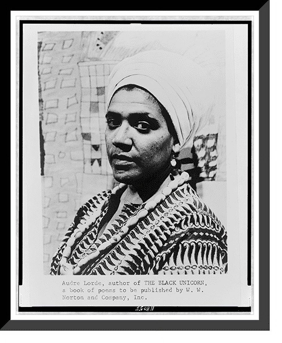 Historic Framed Print, [Audre Lorde, head-and-shoulders portrait ...
