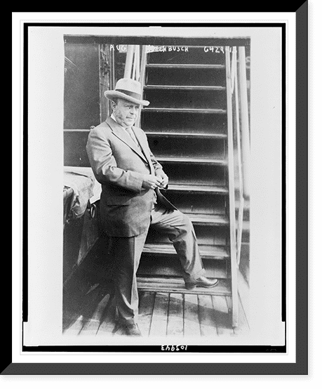 Historic Framed Print, Aug. Busch.photo. by Bain News Service., 17-7/8 ...