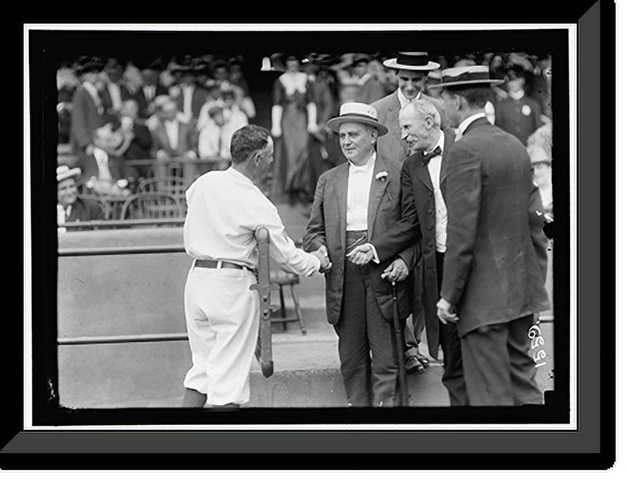 Historic Framed Print, BASEBALL, PROFESSIONAL. CHAMP CLARK SHAKING ...