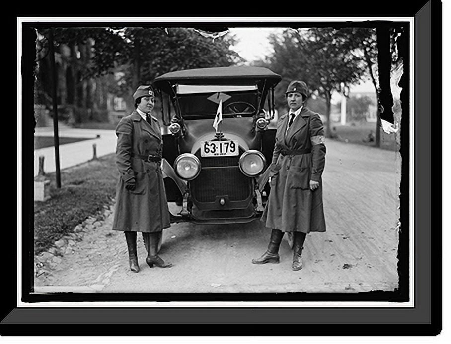 Historic Framed Print, BLOOMBURG, MRS. MENDUM. RED CROSS MOTOR CORPS ...