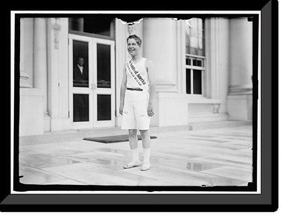 Historic Framed Print, BOY SCOUTS. RELAY RACE STARTING AT WHITE HOUSE ...