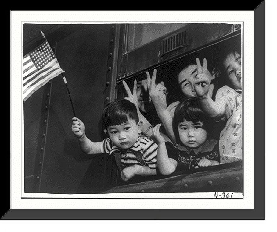 Historic Framed Print, Bainbridge Island (Wash.) evacuation . Group of ...