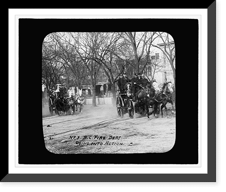 Historic Framed Print, [Baltimore fire, 1904] No. 3 D.C. Fire Dept ...